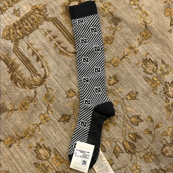 Gucci | Other | Gucci Black And White Dress Socks With Geometric ...